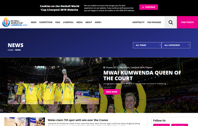 iTreeni - Netball World Cup - News - iTreeni